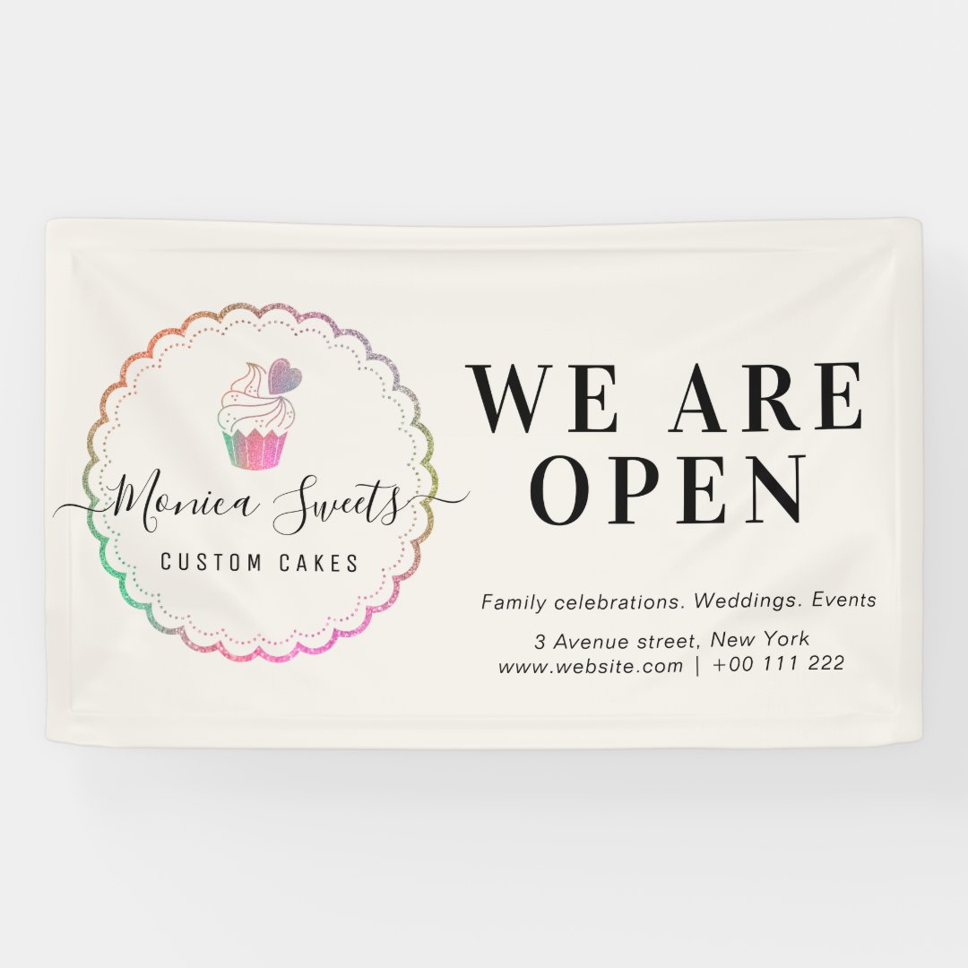 custom logo detail bakery business shop banner | Zazzle