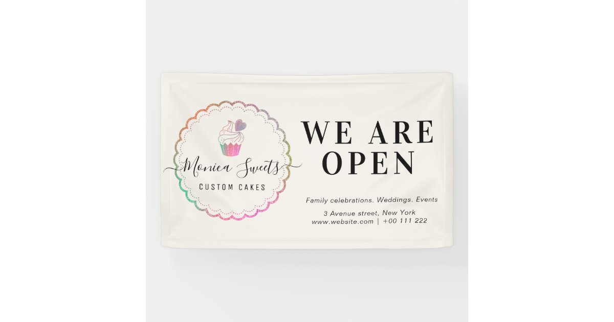 custom logo detail bakery business shop banner | Zazzle