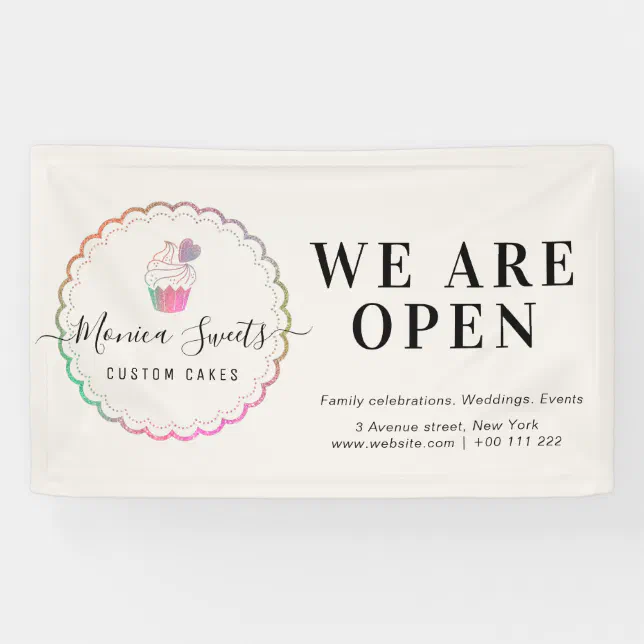 custom logo detail bakery business shop banner | Zazzle