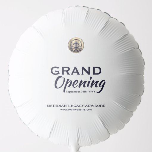 Custom Logo Elegant Grand Opening Balloon | Zazzle