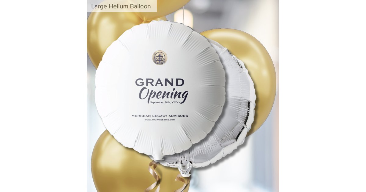 Custom Logo Elegant Grand Opening Balloon | Zazzle