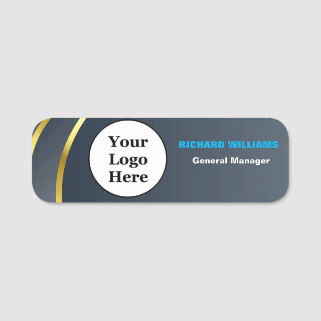 Custom Logo Employee Magnetic Or Safety Pin Name Tag | Zazzle