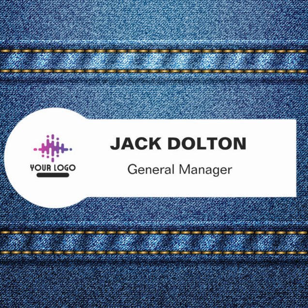 Custom Magnetic | Safety Pin Faux Bronze Employee Name Tag | Zazzle