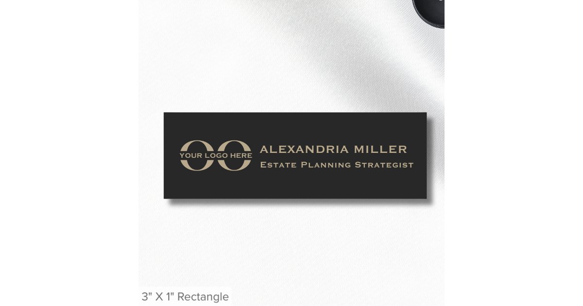 Custom Logo Employee Name Tag | Zazzle