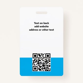 Custom Logo Employee Photo Personalized Blue Badge | Zazzle