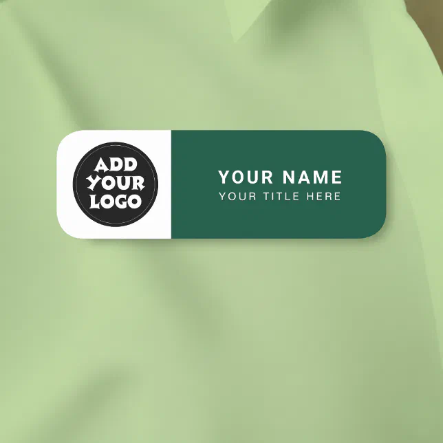 Custom Logo Employee Staff Name Tag | Zazzle