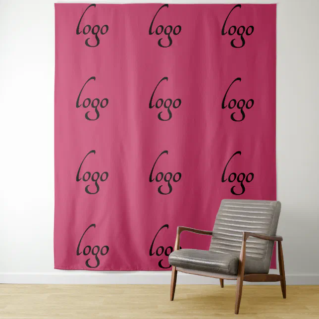 Custom Logo Event Backdrop Step and Repeat Tapestr | Zazzle