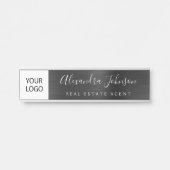 Custom Logo Executive Black Professional Door Sign | Zazzle