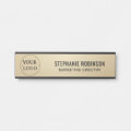 Custom Logo Executive Gold Business Professional Door Sign | Zazzle
