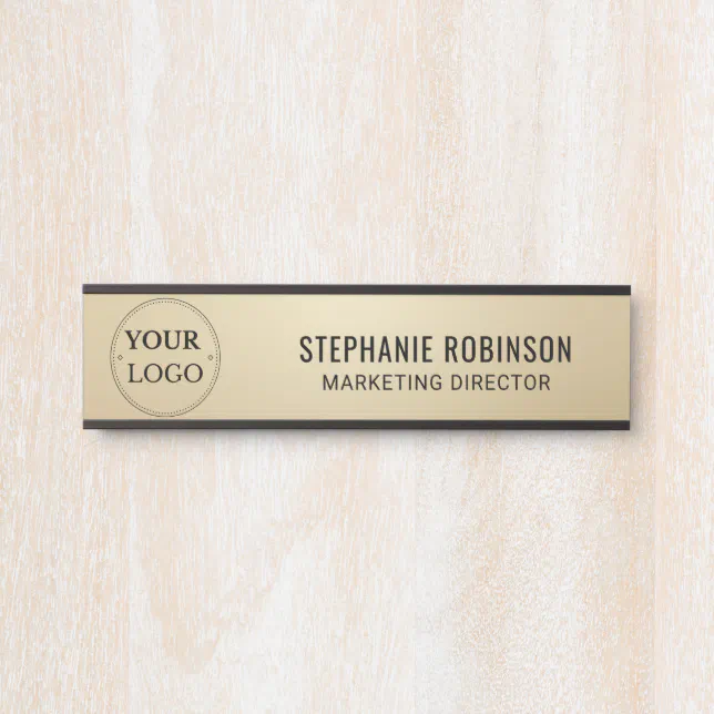 Custom Logo Executive Gold Business Professional Door Sign | Zazzle