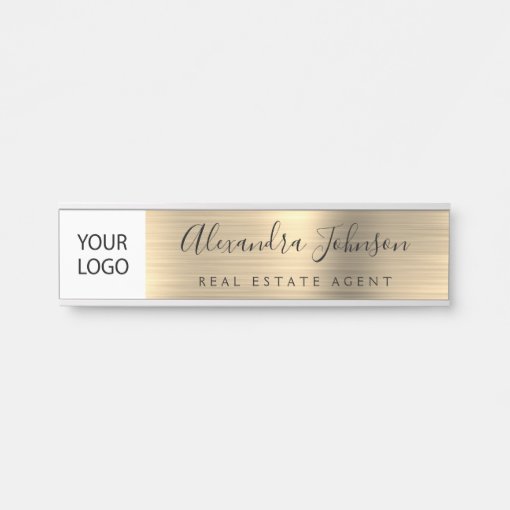 Custom Logo Executive Gold Professional Door Sign | Zazzle