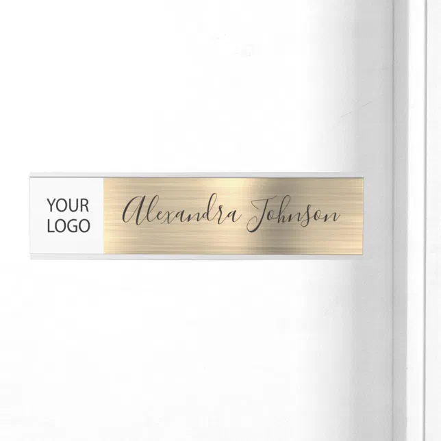Custom Logo Executive Gold Professional Door Sign | Zazzle