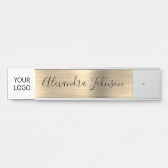 Custom Logo Executive Gold Professional Door Sign | Zazzle