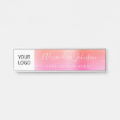 Custom Logo Executive Orange Pink Professional Door Sign | Zazzle