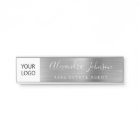Custom Logo Executive Silver Professional Door Sign | Zazzle
