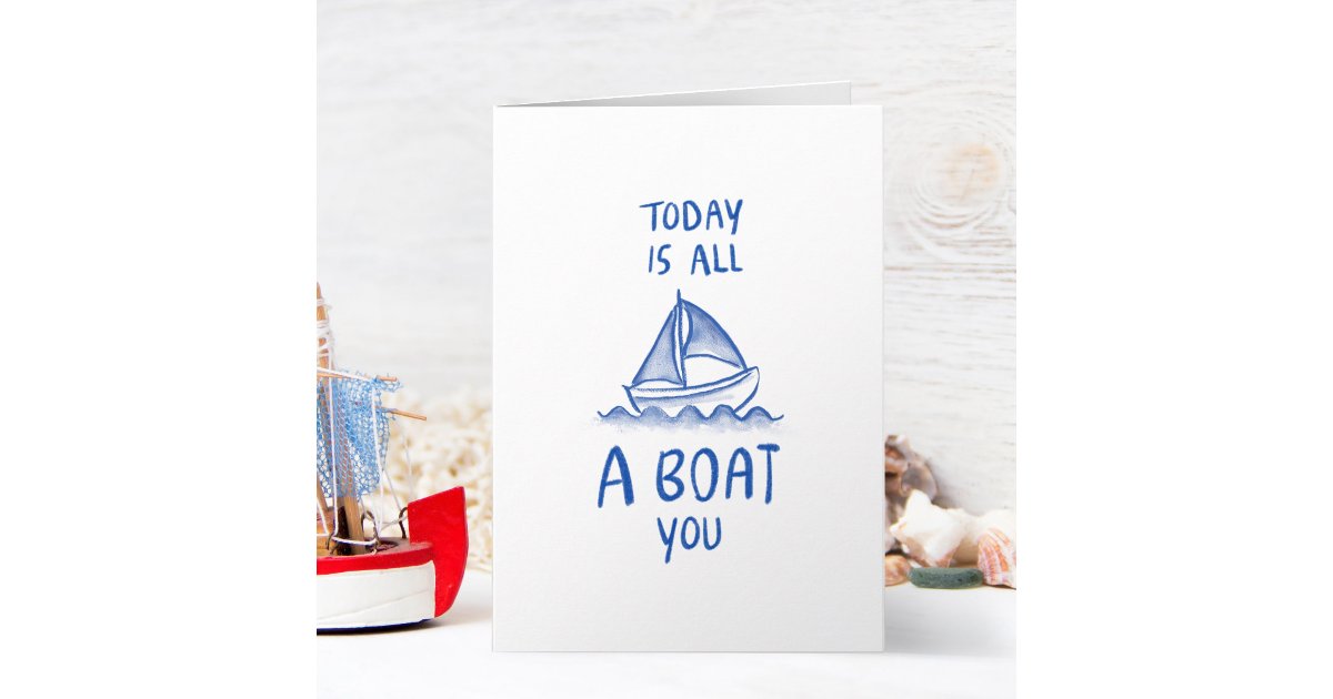Custom Logo Fun Corporate Boat Nautical Birthday Card | Zazzle
