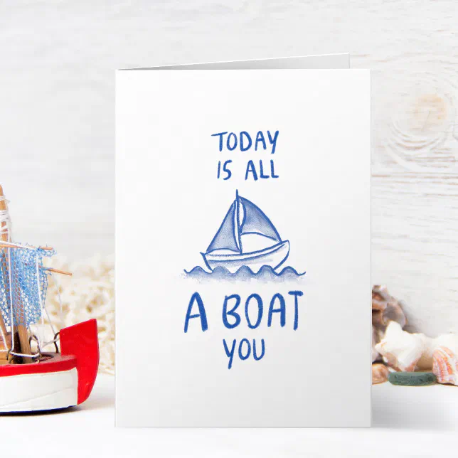 Custom Logo Fun Corporate Boat Nautical Birthday Card | Zazzle