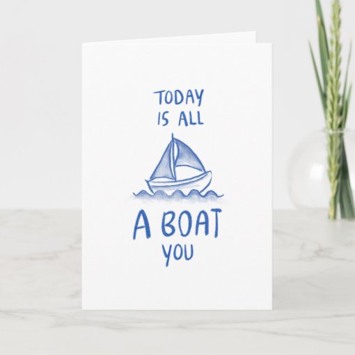 Custom Logo Fun Corporate Boat Nautical Birthday Card | Zazzle