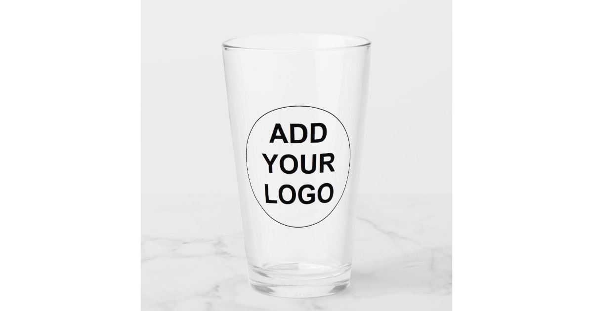 Custom Logo Glass | Zazzle