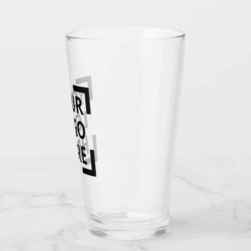 Custom Logo Glass | Zazzle