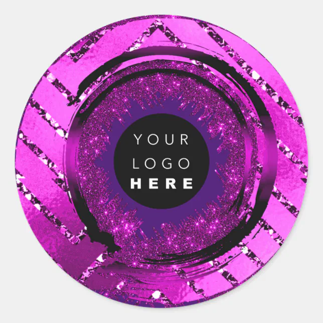 Custom Logo Glitter Purple Tester Sample Container Classic Round ...