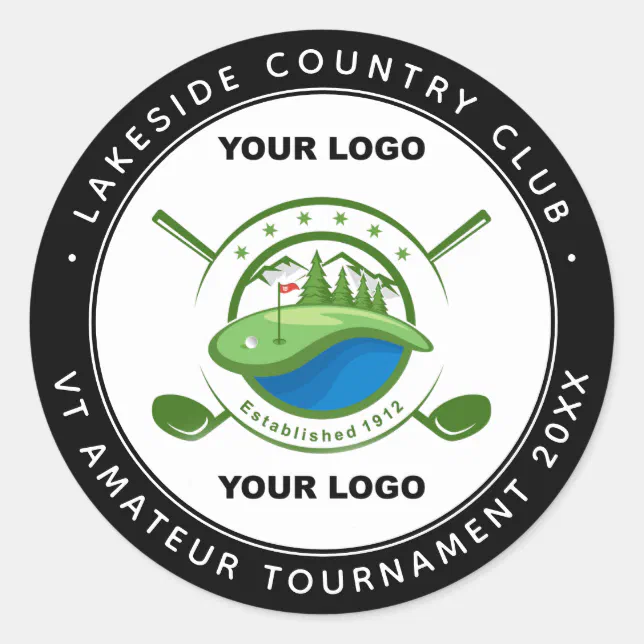 Custom Logo Golf Club Swag Memorial Tournament Classic Round Sticker ...