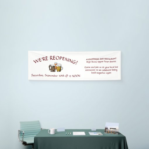 Custom Logo GRAND REOPENING Banner | Zazzle