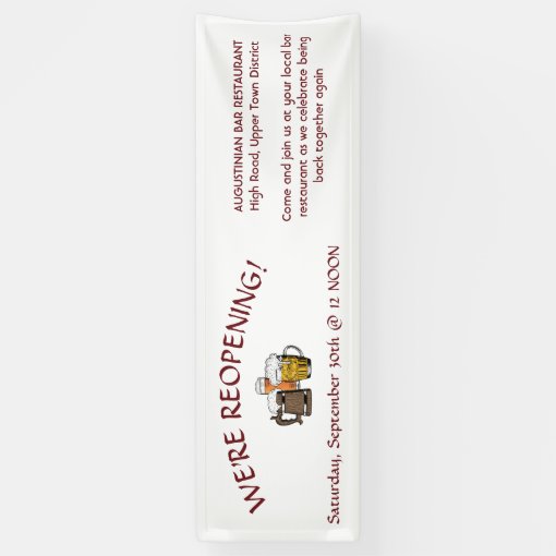 Custom Logo GRAND REOPENING Banner | Zazzle