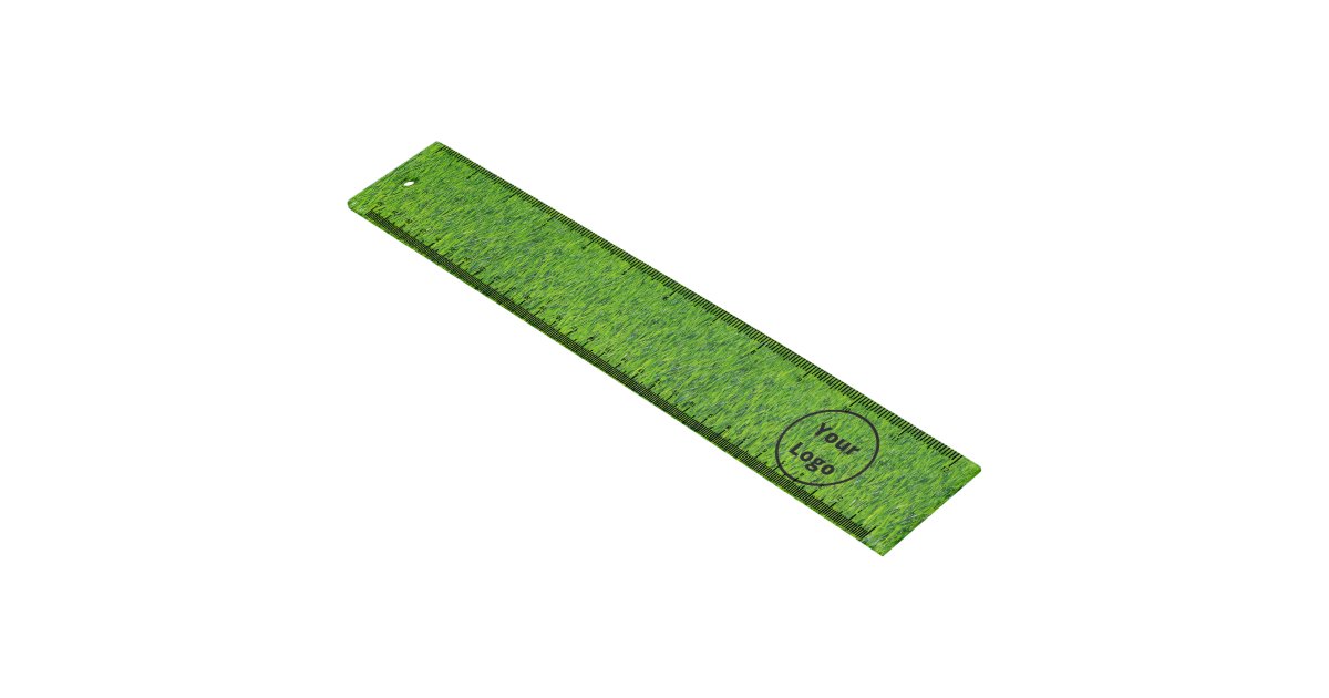 Custom logo green grass ruler | Zazzle