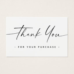Custom logo handwritten script thank you insert | Zazzle