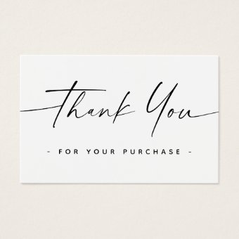 Custom logo handwritten script thank you insert | Zazzle