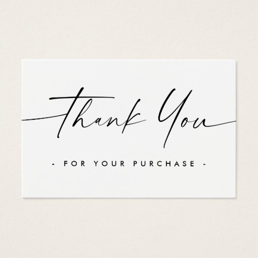 Custom logo handwritten script thank you insert | Zazzle