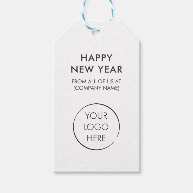 Custom Logo Hang Tag, Happy New Year Gift Tags | Zazzle
