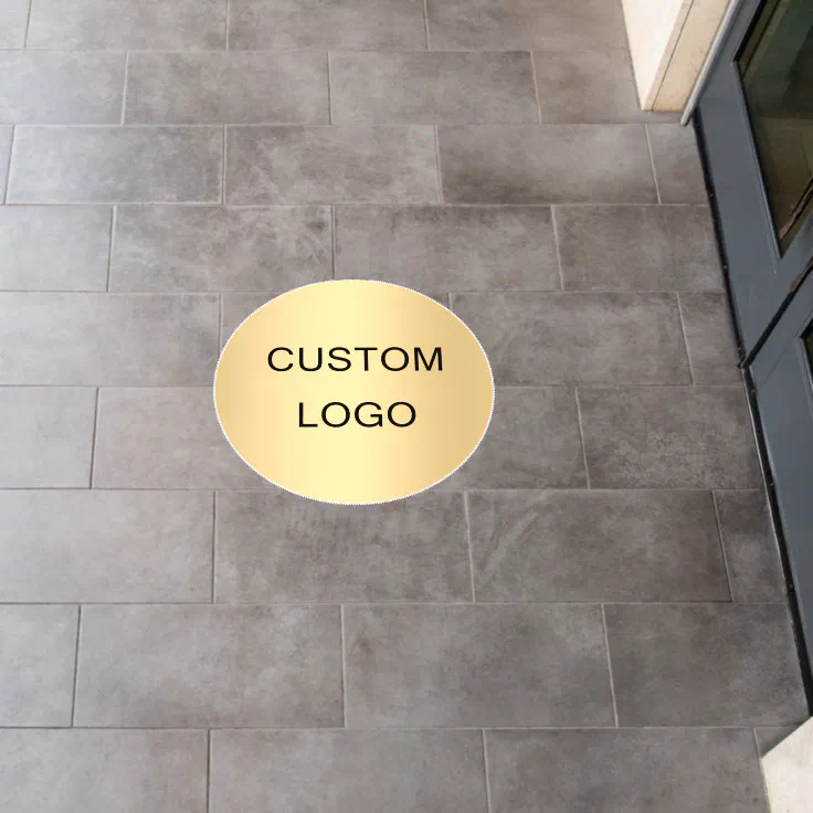 Custom logo image business store floor decals | Zazzle