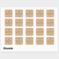 Custom logo Kraft look paper square product labels | Zazzle