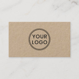 Custom logo Kraft paper business cards | Zazzle