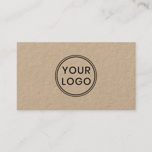 Custom logo Kraft paper business cards | Zazzle