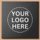 Custom Logo l Professional Promotional Gray Ceramic Tile | Zazzle
