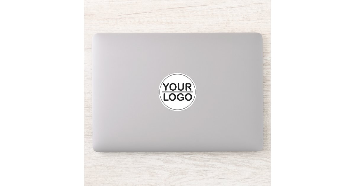 Custom logo laptop business sticker | Zazzle
