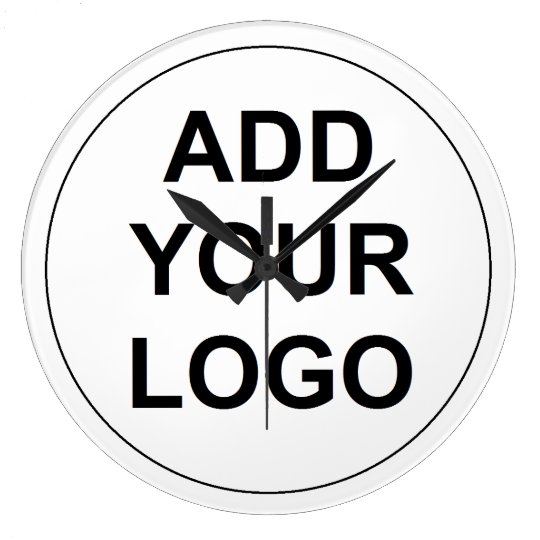 Custom Logo Large Clock | Zazzle.com