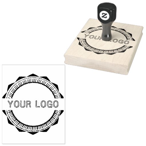 Custom Logo Large Rubber Stamp | Zazzle
