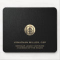 Custom Logo Leather Print Mouse Pad | Zazzle