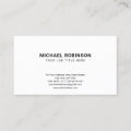Custom Logo Lengthwise Minimalist On White Business Card | Zazzle