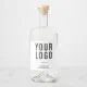 Custom Logo Minimalist Liquor Bottle Label | Zazzle
