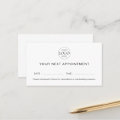 Custom Logo Minimalist Modern Business Customer Appointment Card | Zazzle