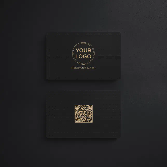 Custom Logo Modern Minimalist QR Code Business Card | Zazzle