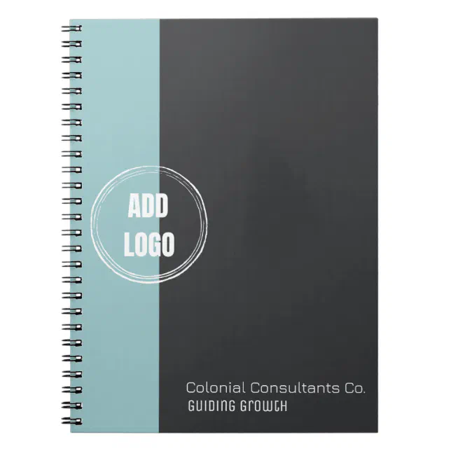Custom logo modern minimalist Spiral Notebook | Zazzle