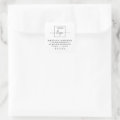 Custom logo modern minimalist white return address square sticker | Zazzle