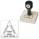 Custom Logo Name Address Triangle Rubber Stamp | Zazzle