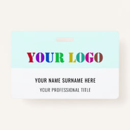 Custom Logo , Name and Title Personalized Modern - Badge | Zazzle